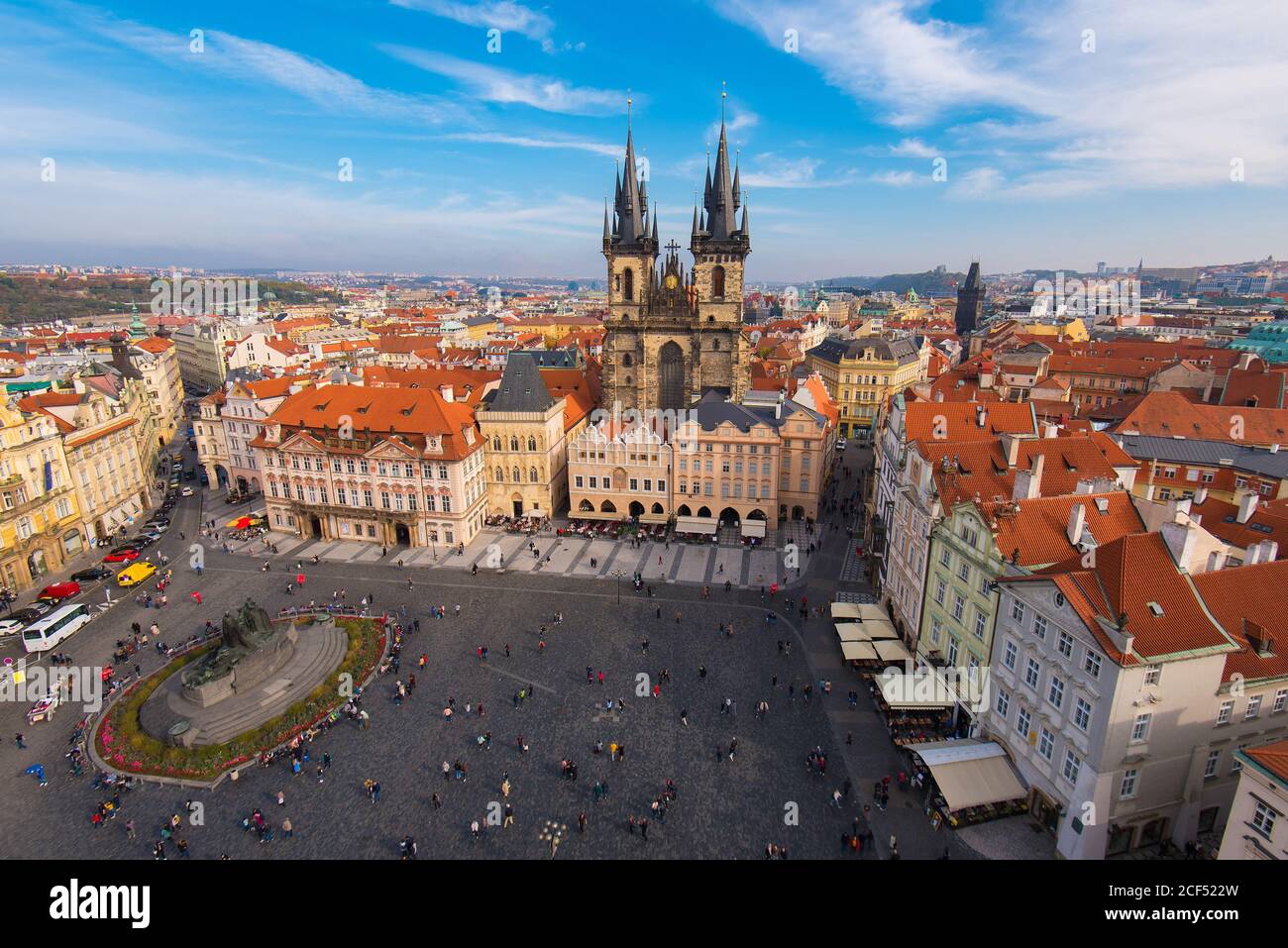 Elevated View of the Old Town Square in Prague, Czechia Stock Photo - Alamy