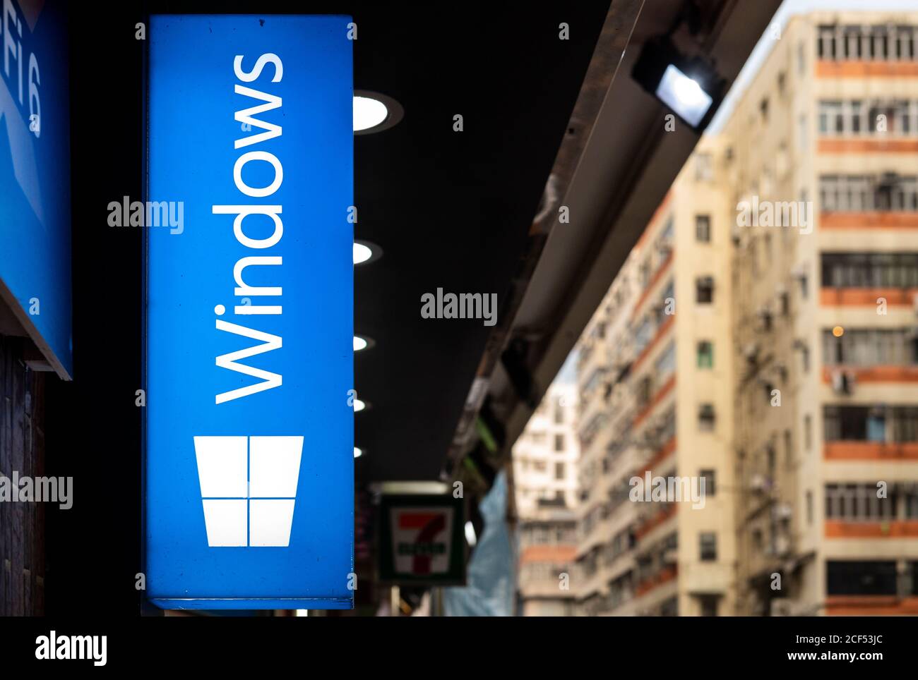 American multinational technology company, Microsoft Windows, logo seen ...