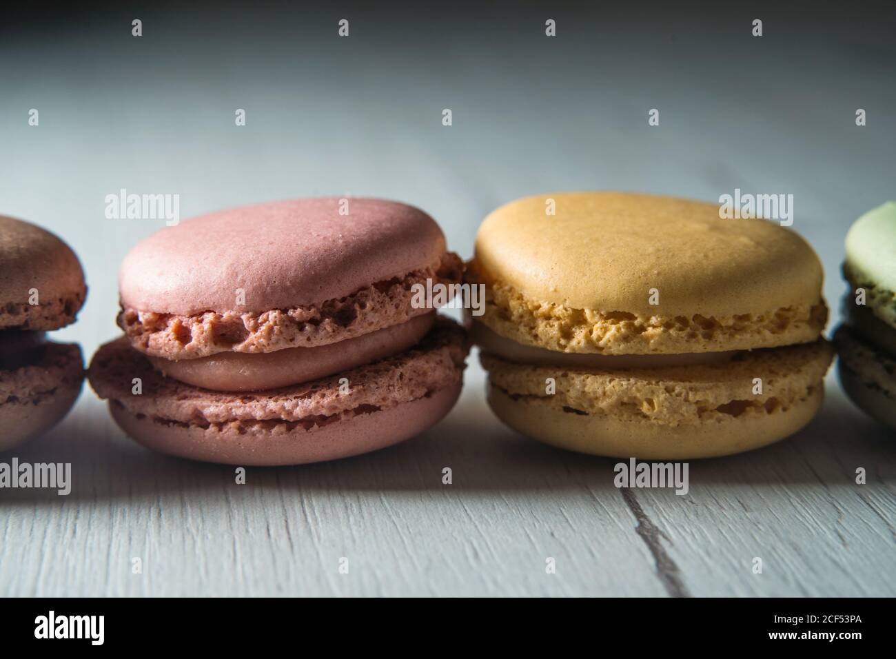 Stack of fresh crunchy macaroons Stock Photo - Alamy