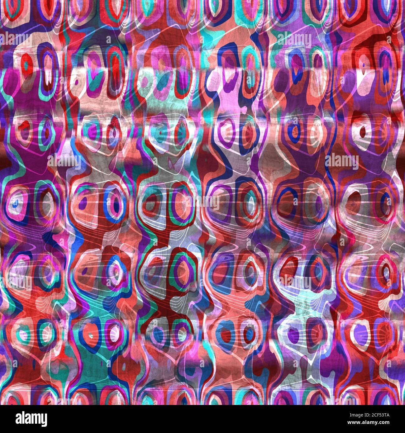 Vivid wavy warped digital bright seamless pattern Stock Photo - Alamy