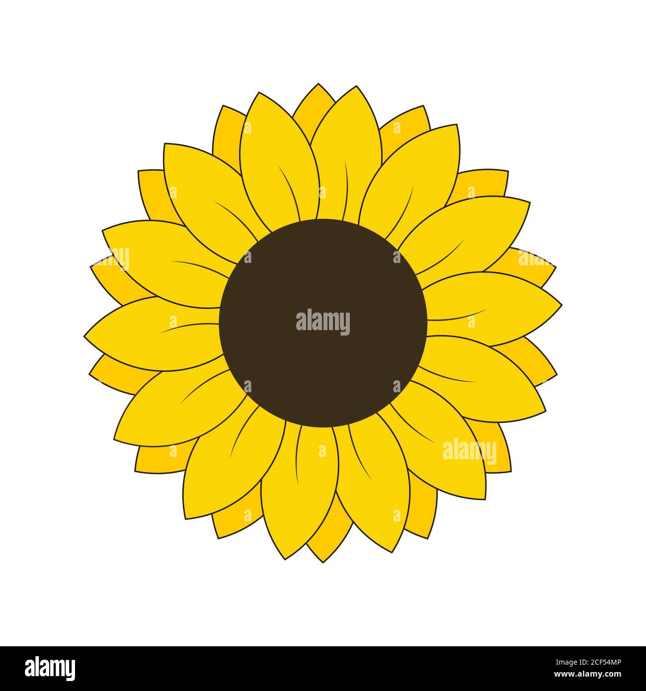 Yellow sunflower icon vector illustration isolated Stock Vector Image ...