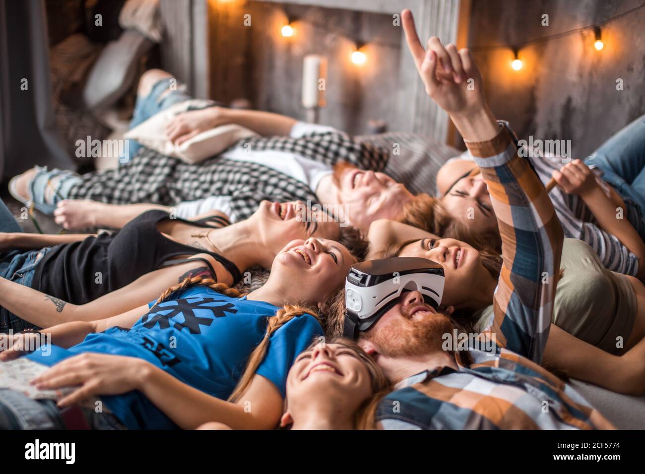 happy group of women and men faces in circle laughing and having fun ...