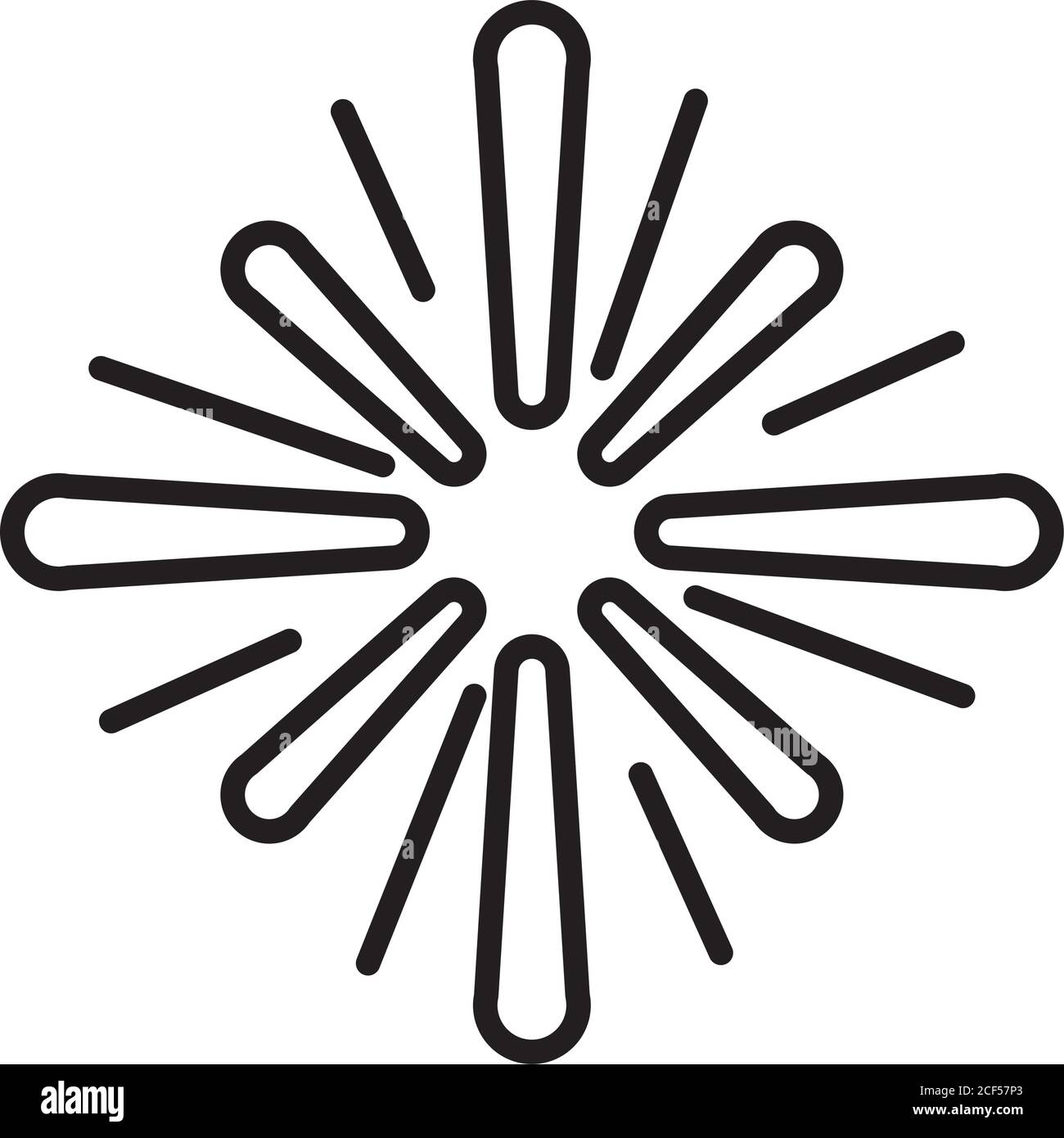 abstract decoration bright simple white background linear style icon ...