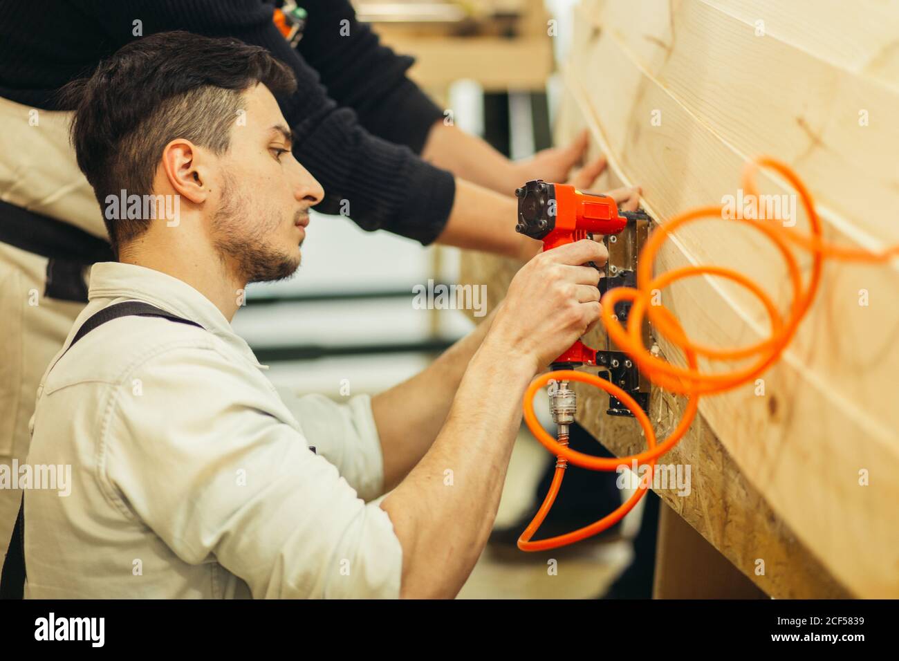 Trim nail gun hi-res stock photography and images - Alamy