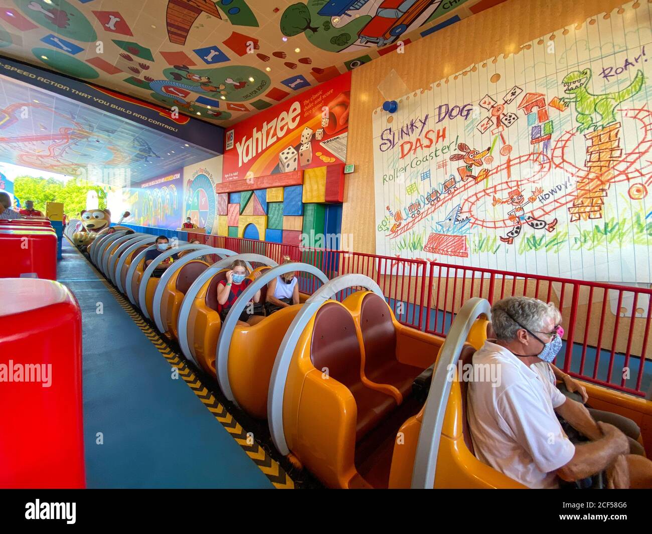 Orlando,FL/USA-8/31/20: The Slinky Dog Dash roller coaster ride at ...