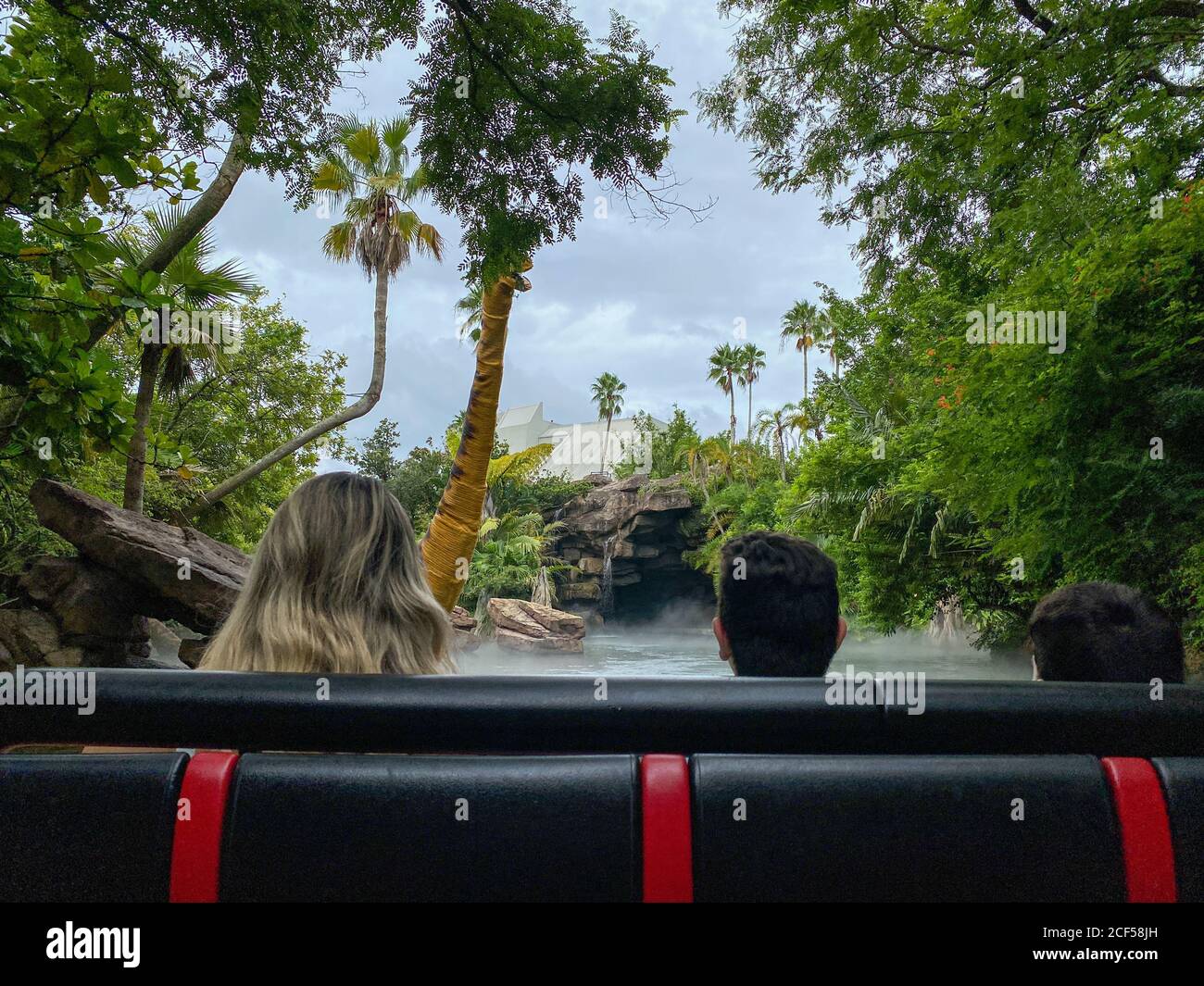 Orlando,FL/USA-8/30/20: People riding the Jurassic Park water ride at ...