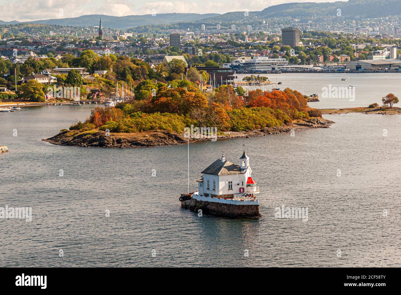 Dyna Fyr island restaurant Oslo, Norway Stock Photo - Alamy