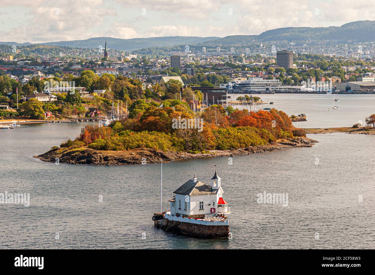 Dyna Fyr island restaurant Oslo, Norway Stock Photo - Alamy