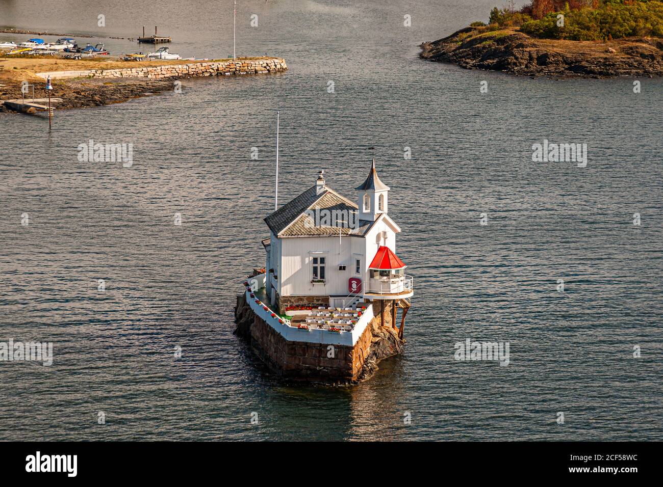 Dyna Fyr island restaurant Oslo, Norway Stock Photo - Alamy