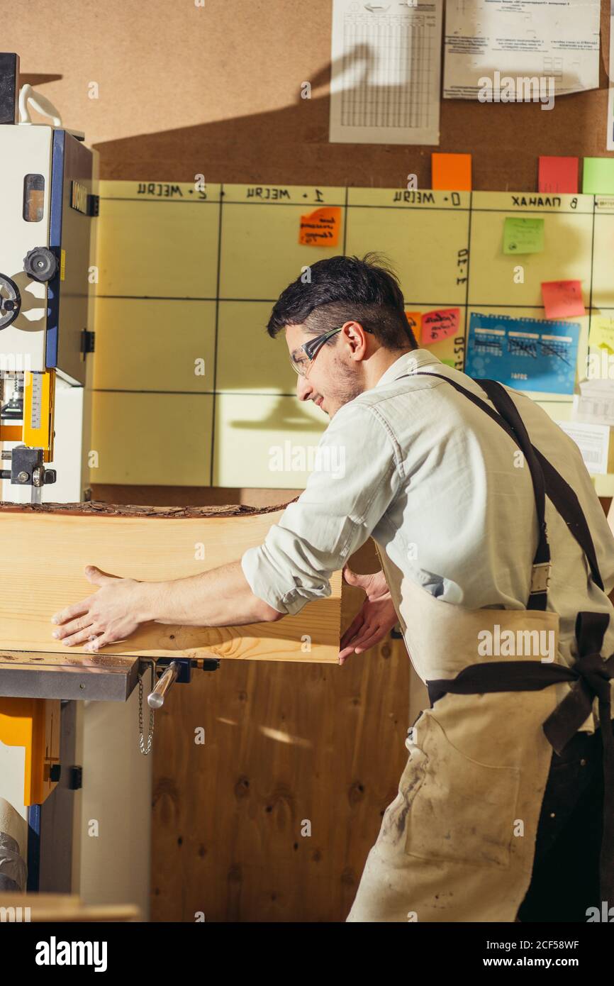 Desk of a carpenter with some tools hi-res stock photography and images ...