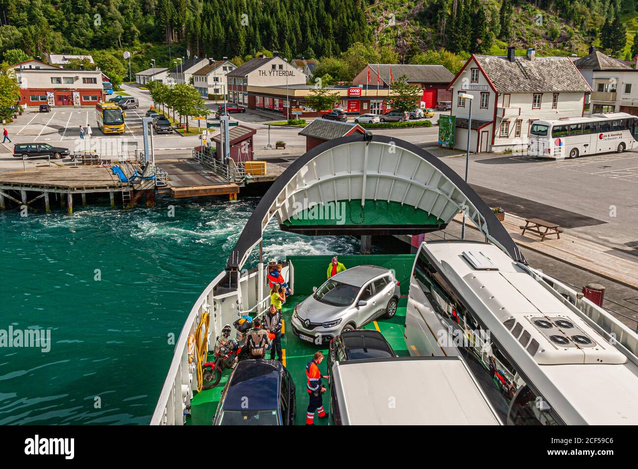 On a ferry in Eidsdal, Dalsfjord, Norway Stock Photo - Alamy