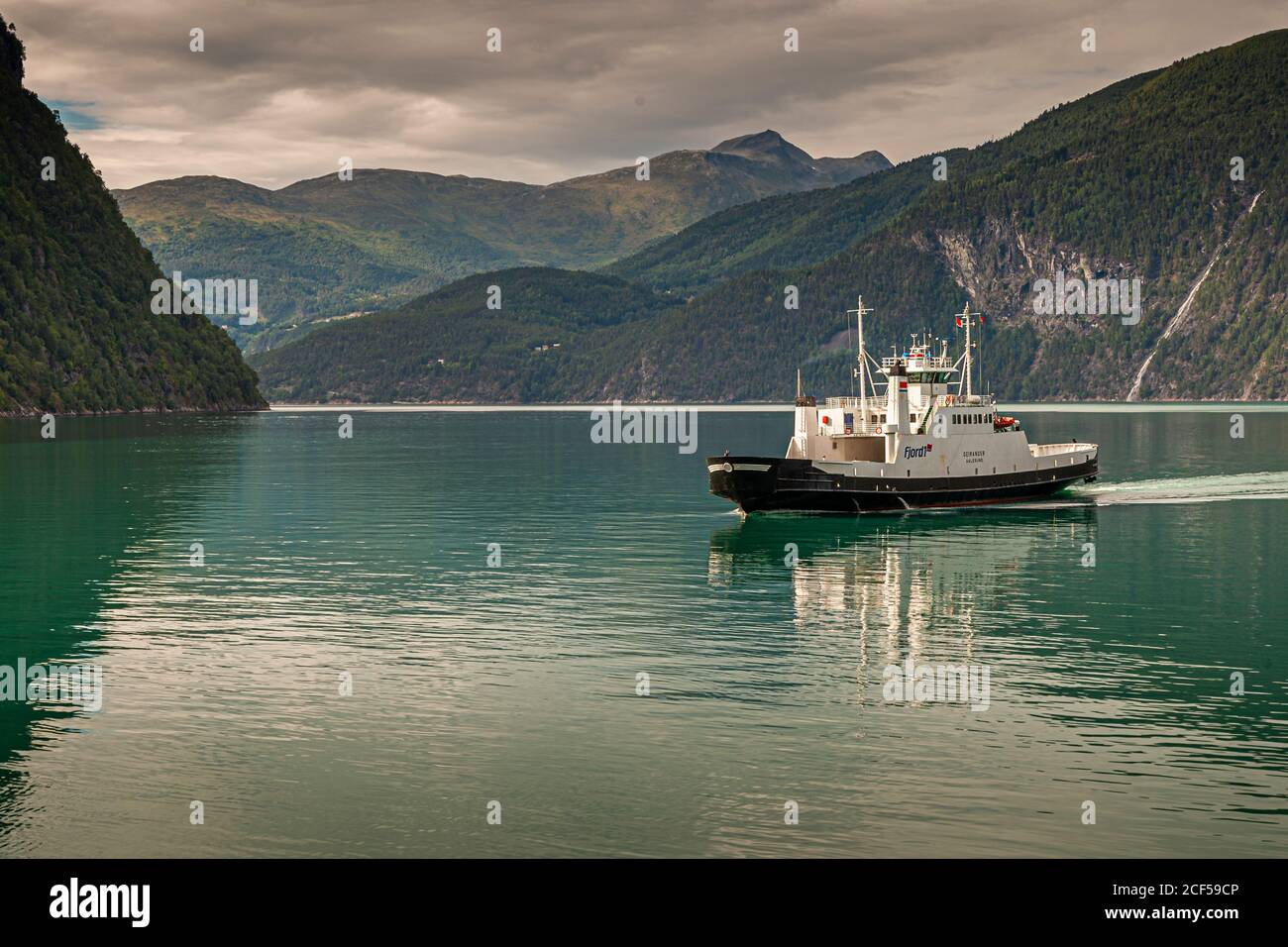On a ferry in Eidsdal, Dalsfjord, Norway Stock Photo - Alamy
