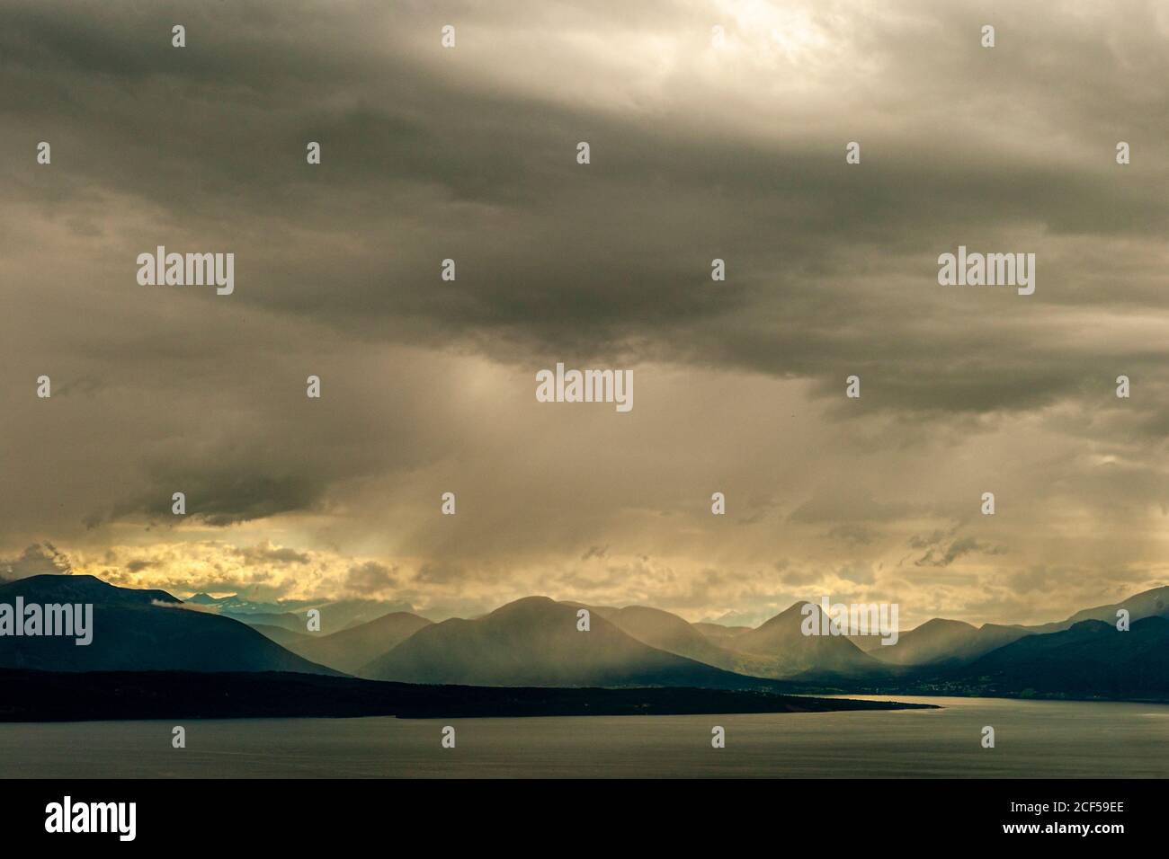 Dramatic weather on Moldefjord in Molde, Norway Stock Photo - Alamy