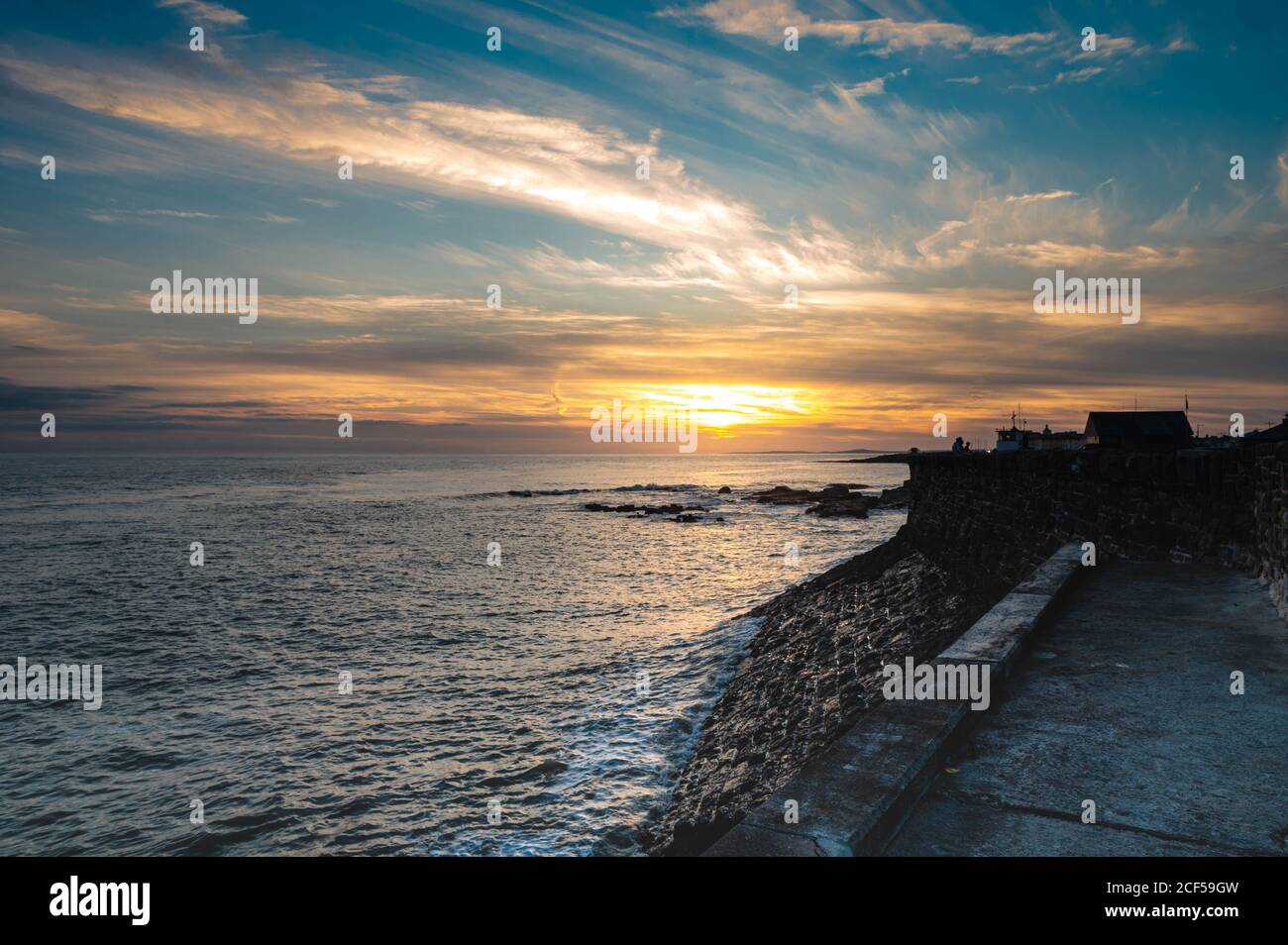 Beautiful Sunset on Welsh landscape , Porthcawl Stock Photo - Alamy