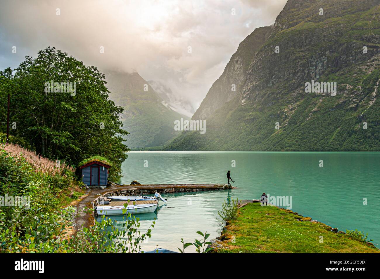Lake Lovatnet near Stryn, Norway Stock Photo - Alamy