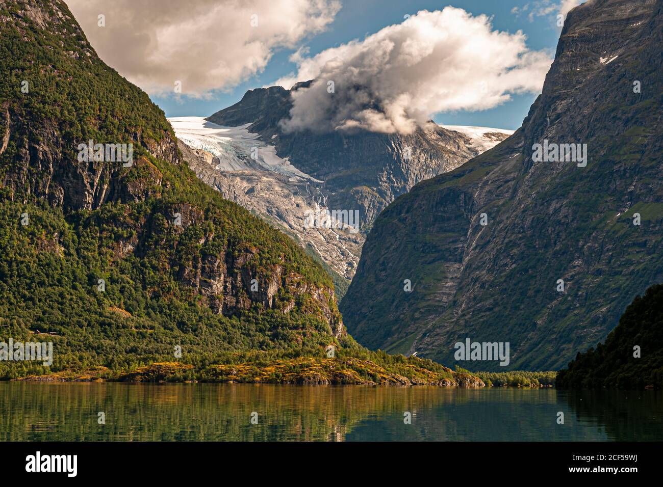 Lake Lovatnet near Stryn, Norway Stock Photo - Alamy