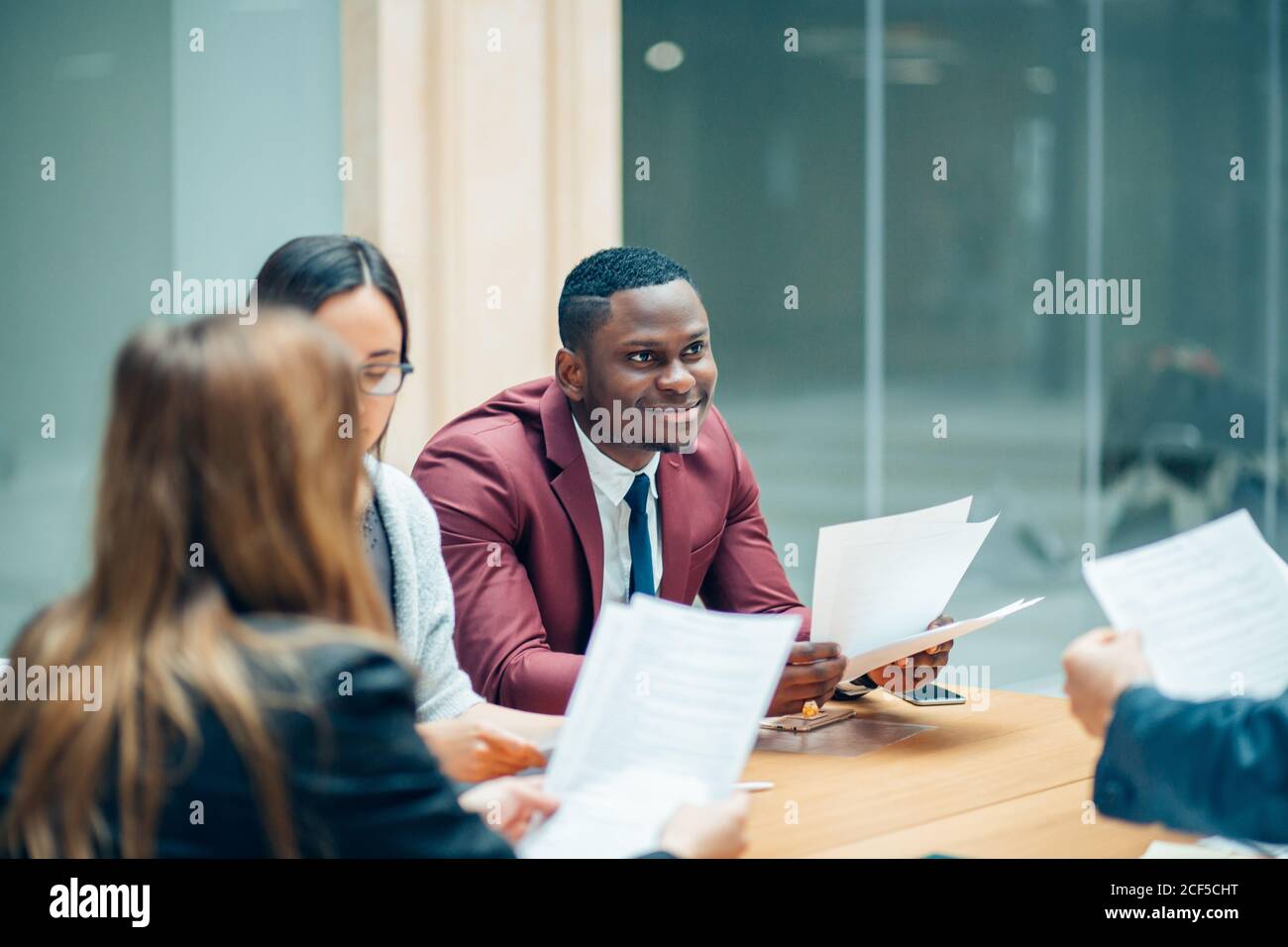 Business People Meeting Communication Discussion Working Office Concept ...