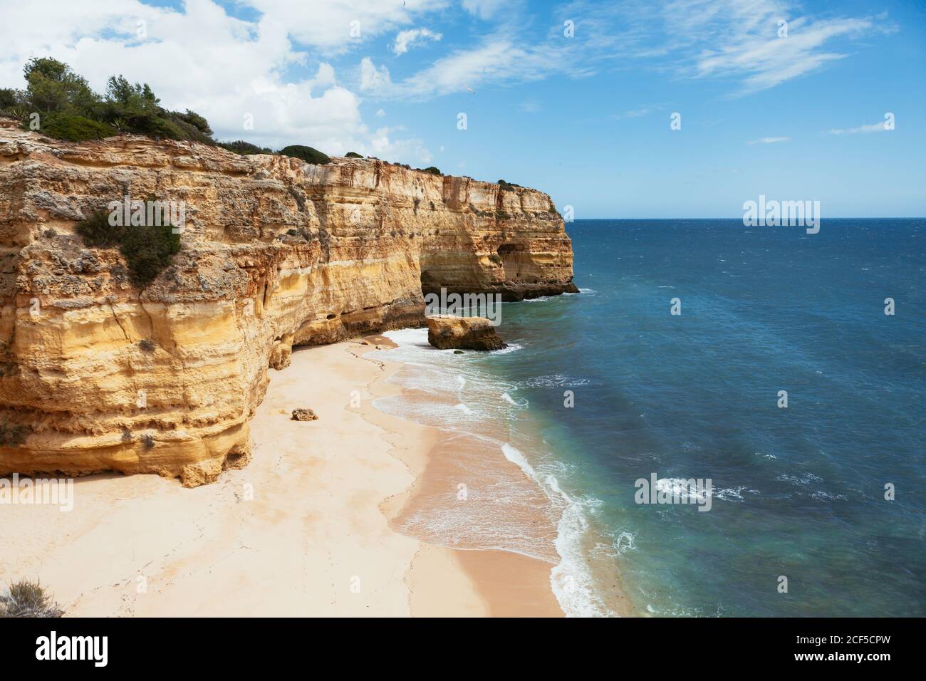 Cliffs and blue sea in countryside Stock Photo - Alamy