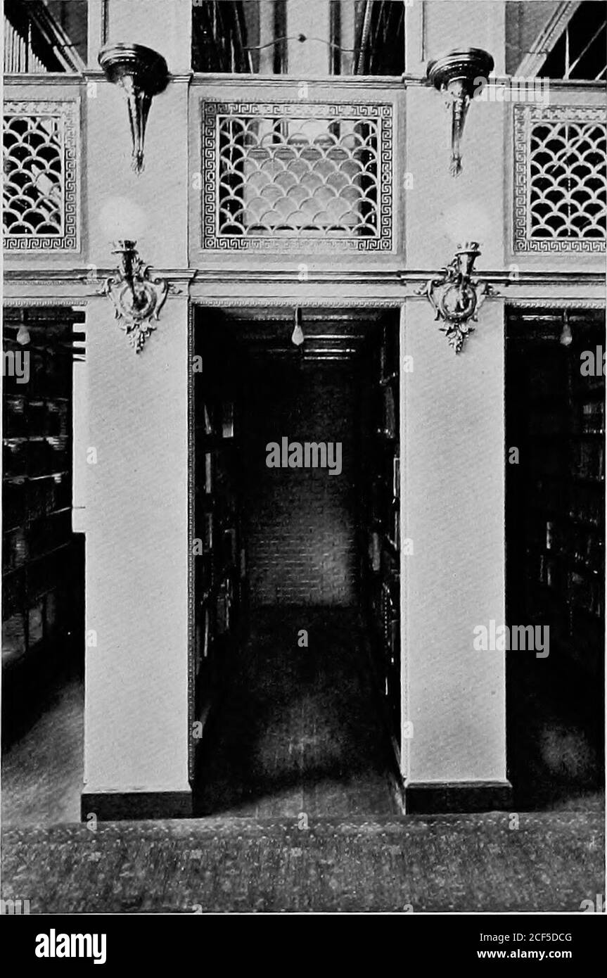 . Metallic book stacks and furniture for libraries; metallic filing ...