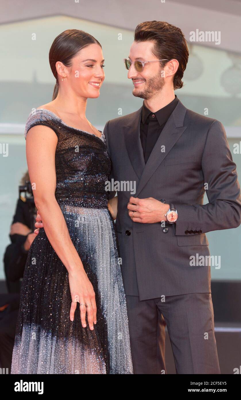 Venice, Italy. 3rd Sep 2020. Natasha Andrews and Pierre Niney attend ...
