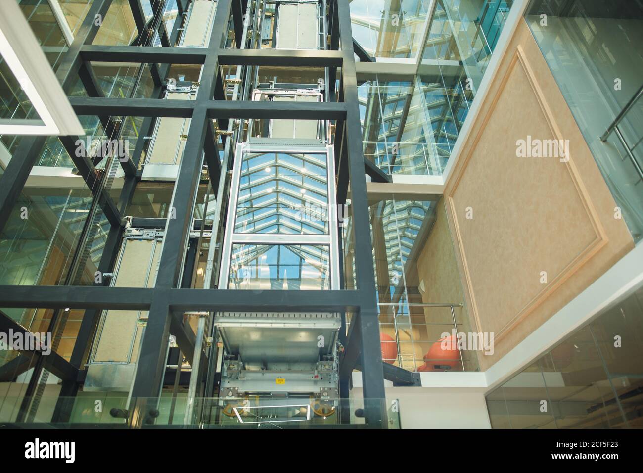 Reception Area Of Modern Office Building. lift Stock Photo - Alamy