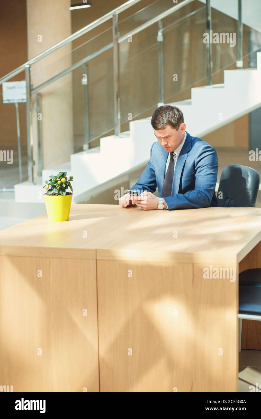 boss leader coaching and teaching in modern office. On the job training ...