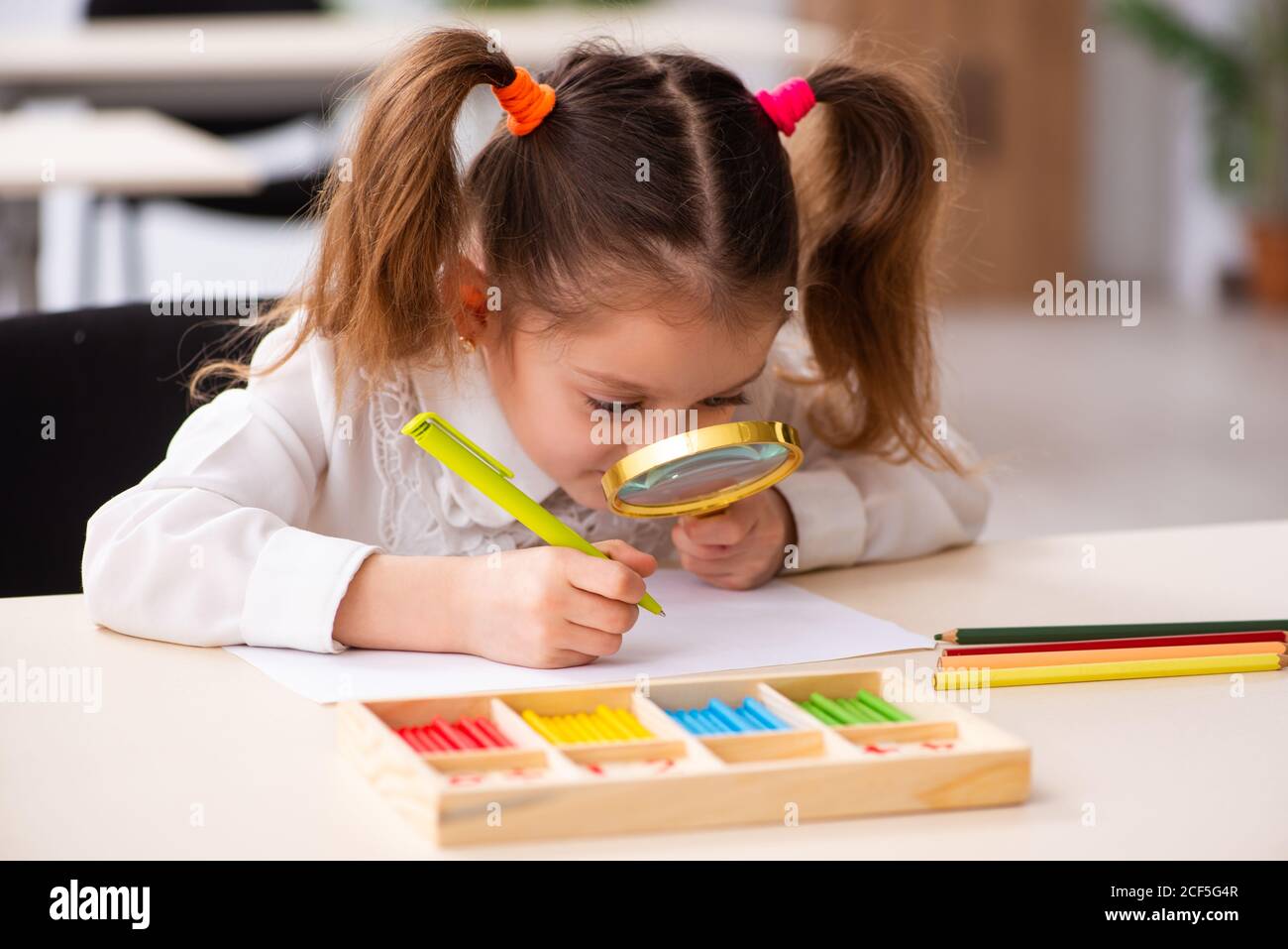Small girl in the early development concept Stock Photo - Alamy