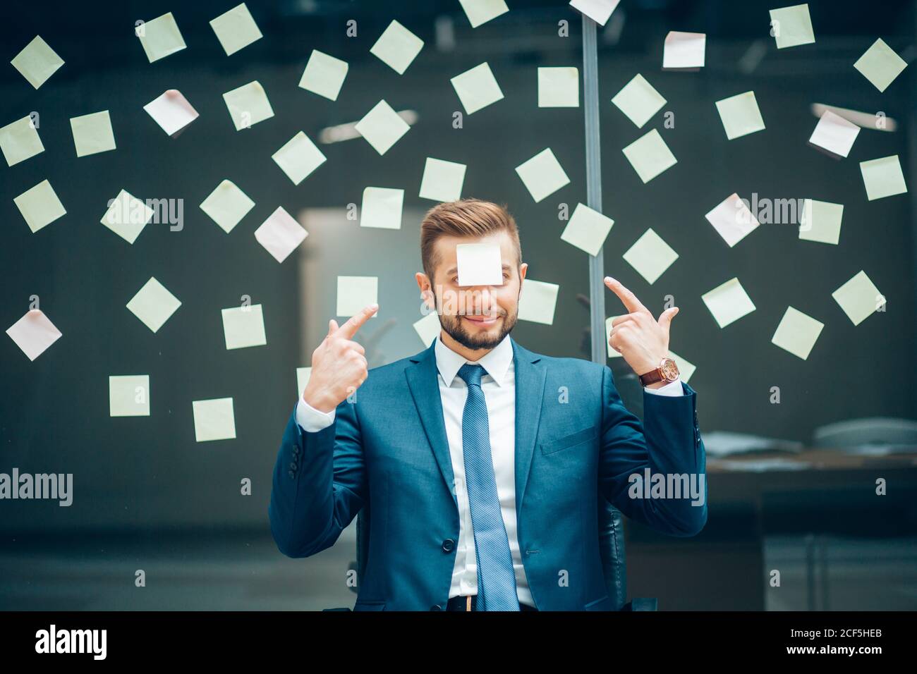 Man sticky notes face hi-res stock photography and images - Alamy