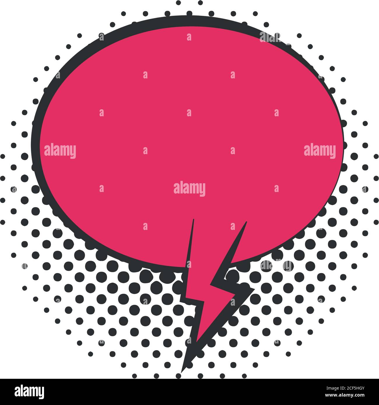 pop art speech bubble advert banner, halftone style flat design white ...