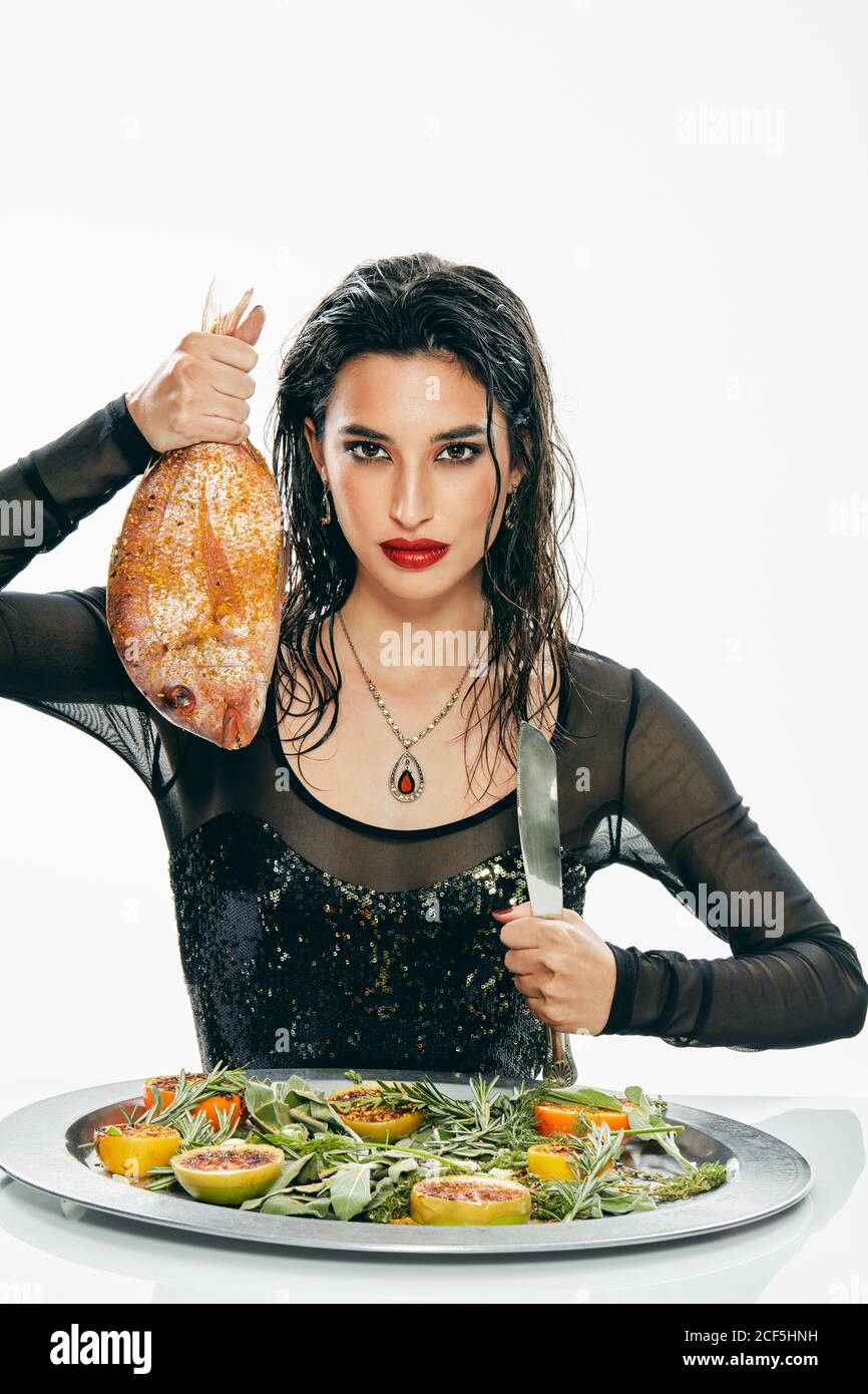 Fish lips, woman hi-res stock photography and images - Alamy