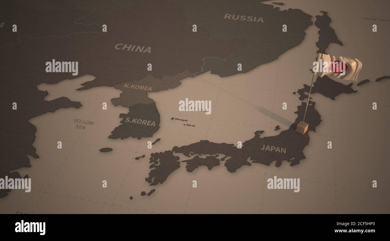 Japan asia continent map hi-res stock photography and images - Alamy