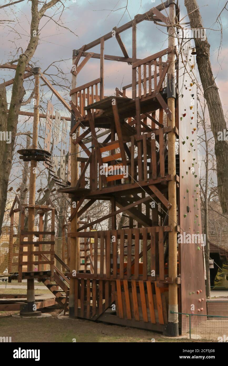 Climb wooden ladders hi-res stock photography and images - Alamy