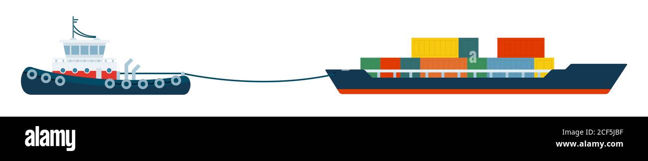 Truck pulling boat Stock Vector Images - Alamy