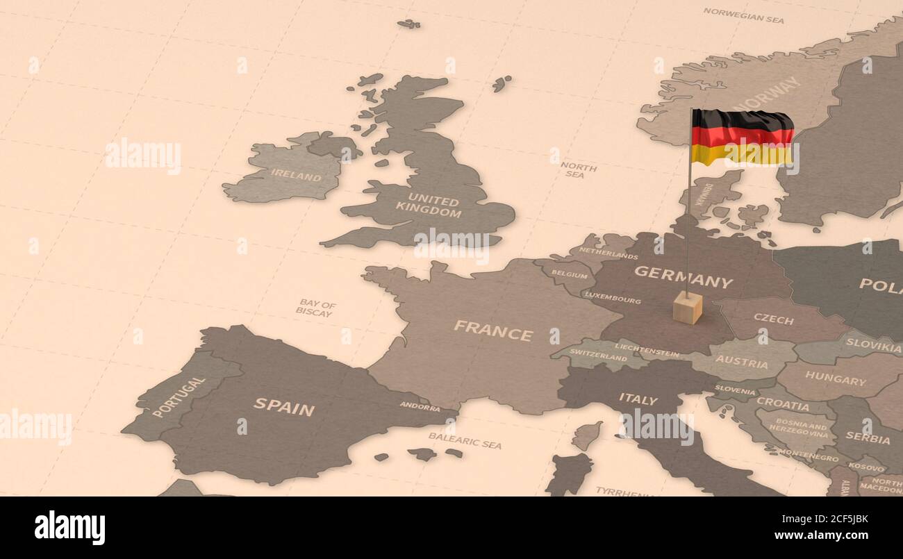 3d germany map flag illustration hi-res stock photography and images ...