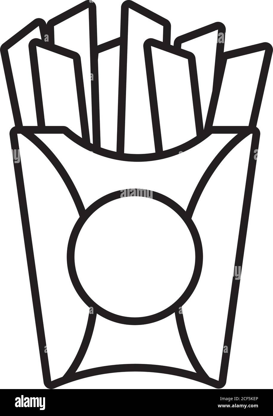 pop art elements concept, french fries box icon over white background ...