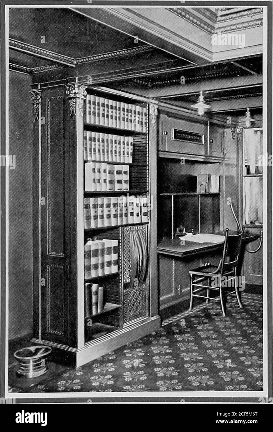 . Metallic book stacks and furniture for libraries; metallic filing ...