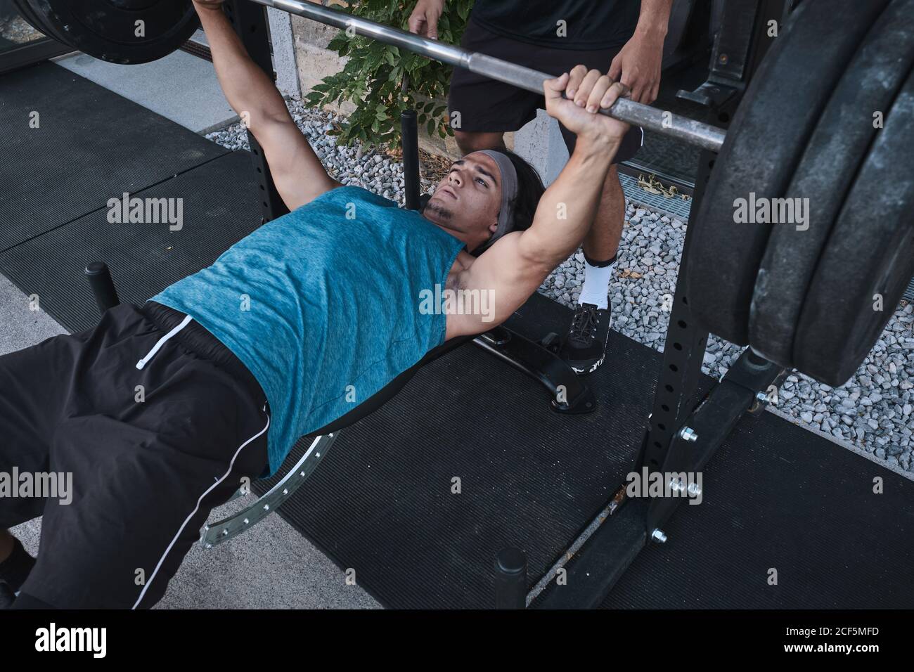 Man lifting weight above hi-res stock photography and images - Alamy