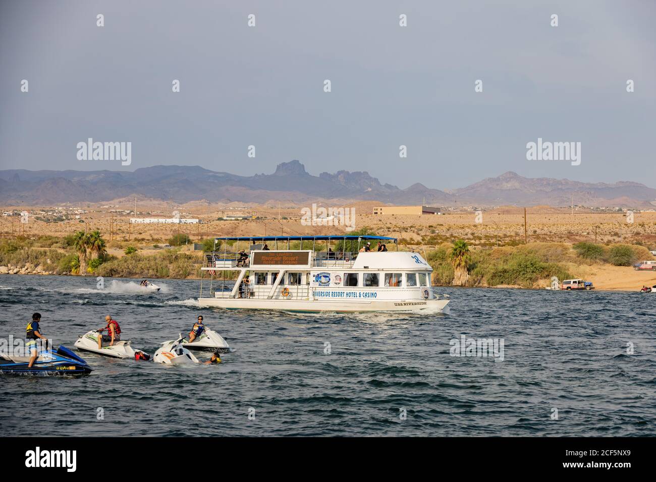 Laughlin, AUG 22, 2020 - Many jet ski by the river Stock Photo - Alamy