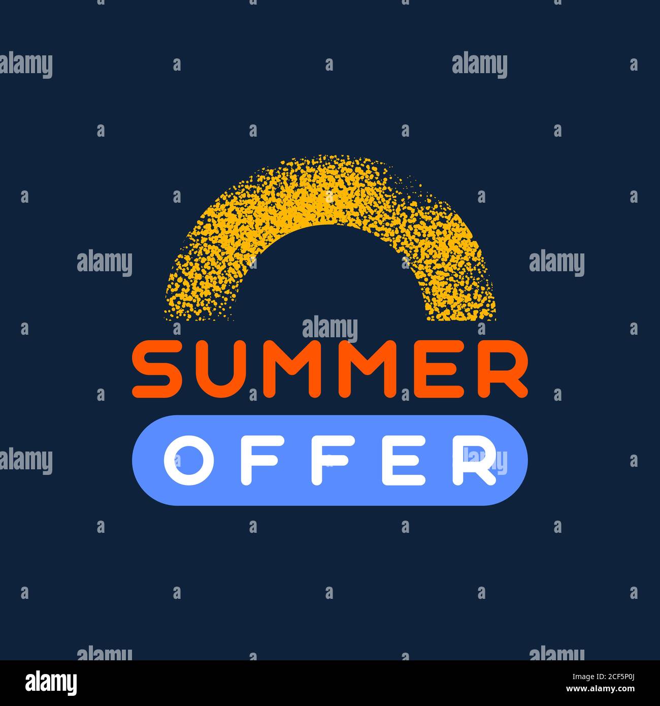 Grunge Summer offer Premium quality label. Modern vector illustration ...