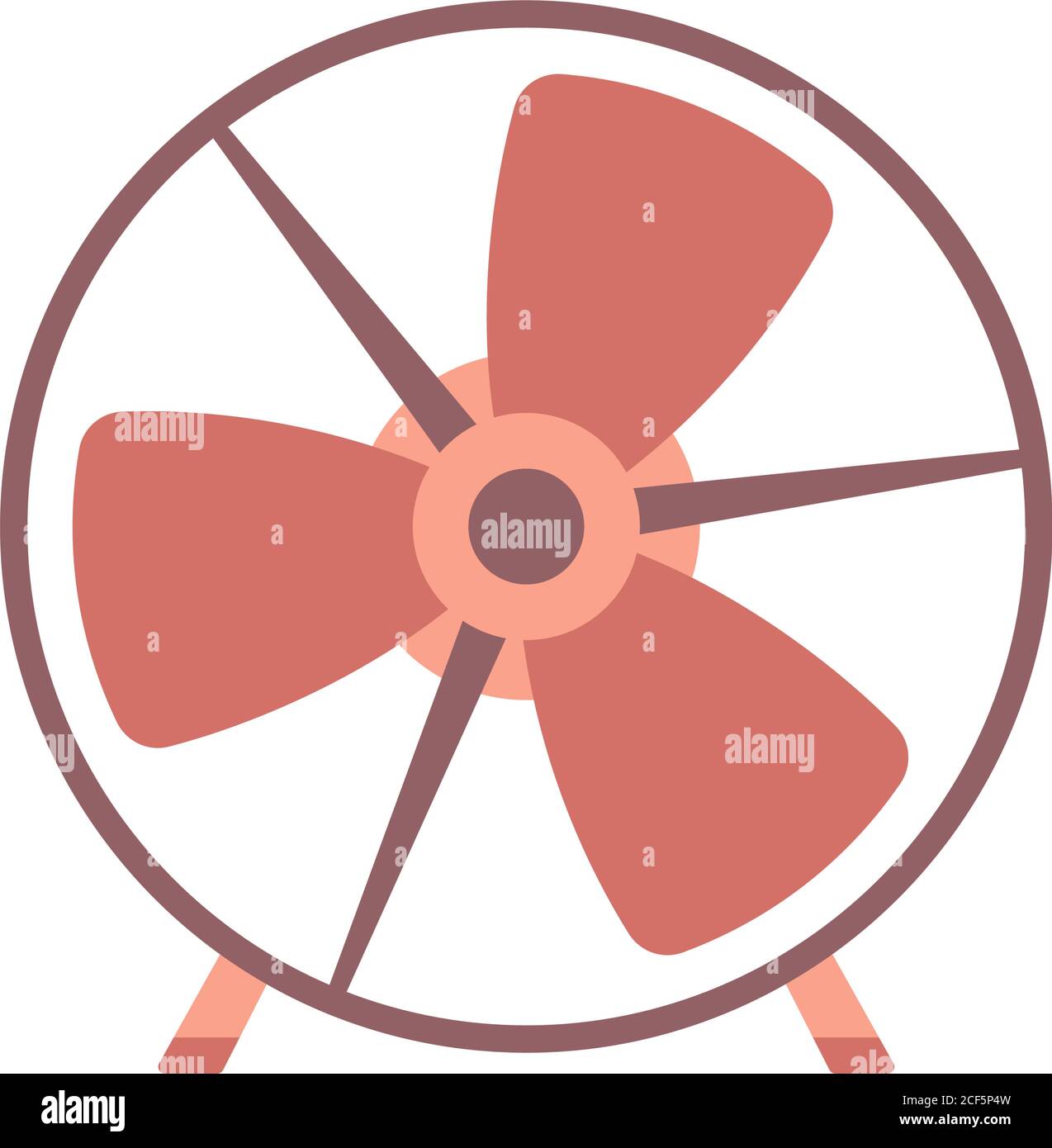 Vector electric fan isolated on background. Household devices for air ...