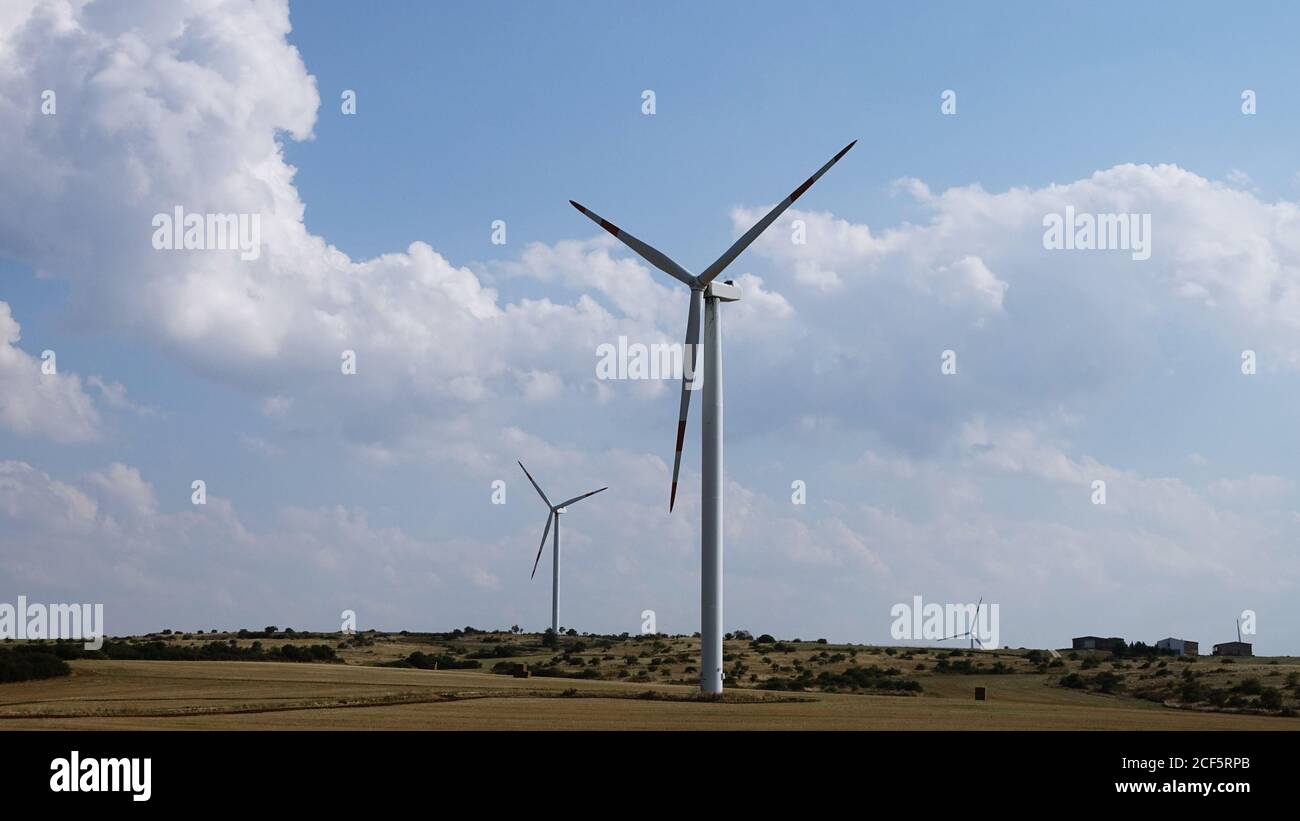 Wind turbine in the wind farm in Cerignola. Foggia, Puglia / Italy ...
