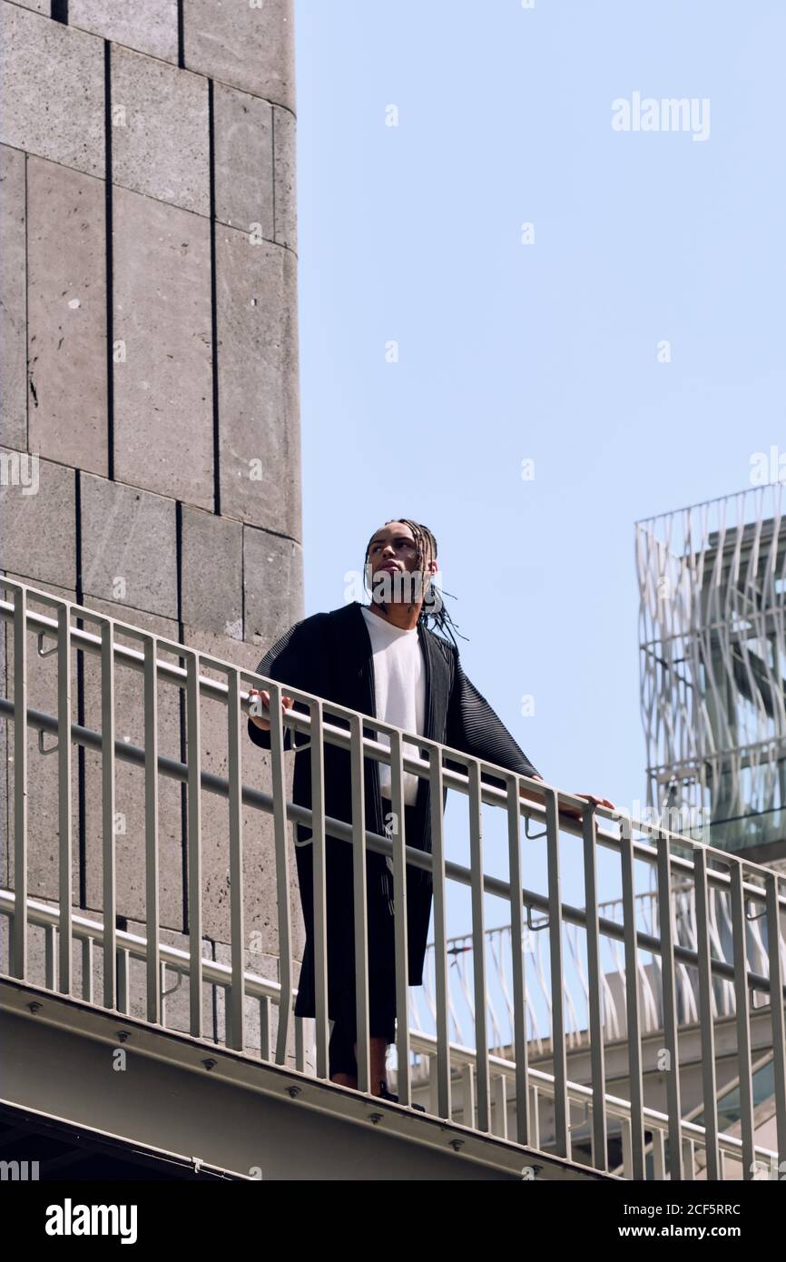 Man Leaning On Bridge Railing High Resolution Stock Photography and ...