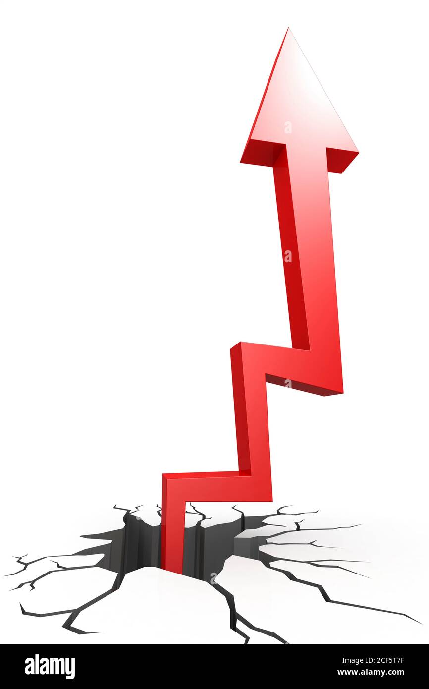 Arrow symbol breaks through hi-res stock photography and images - Alamy