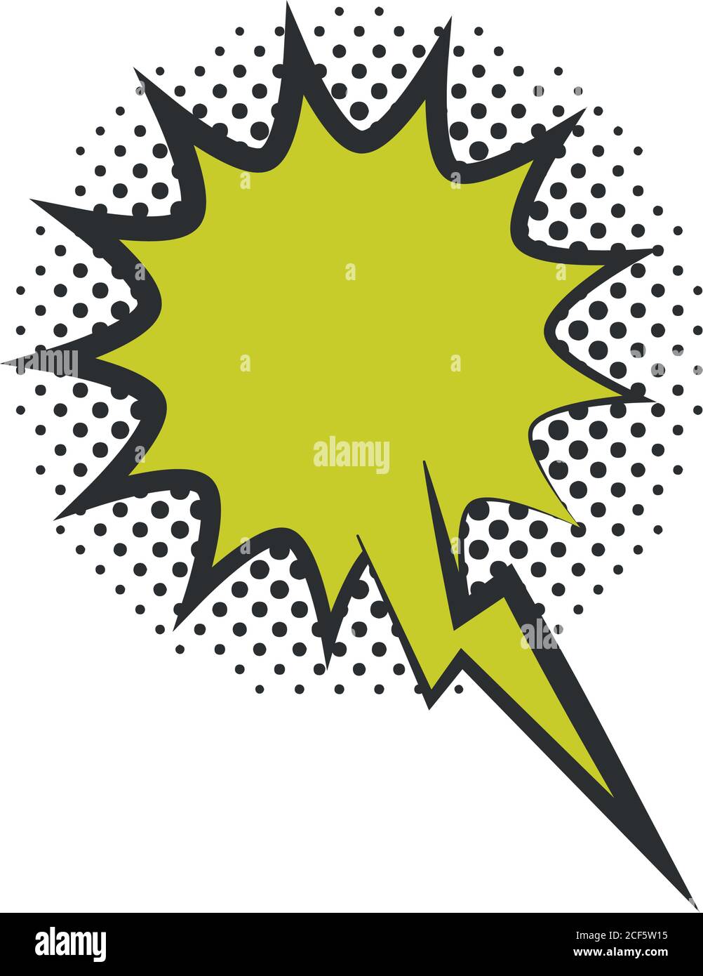 pop art speech bubble, dialogue explosion shape icon, halftone style ...