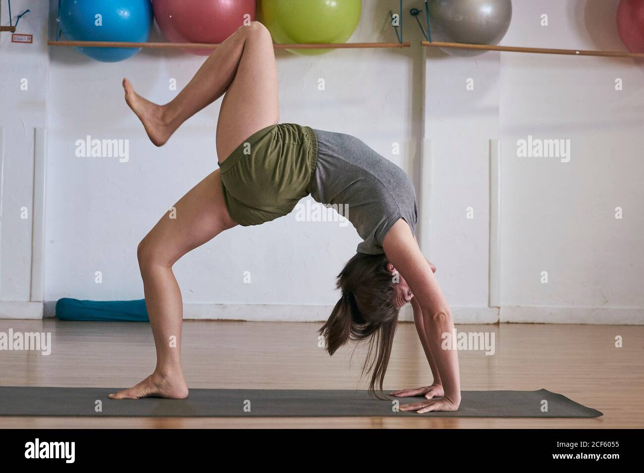 One Legged Wheel Pose High Resolution Stock Photography and Images - Alamy