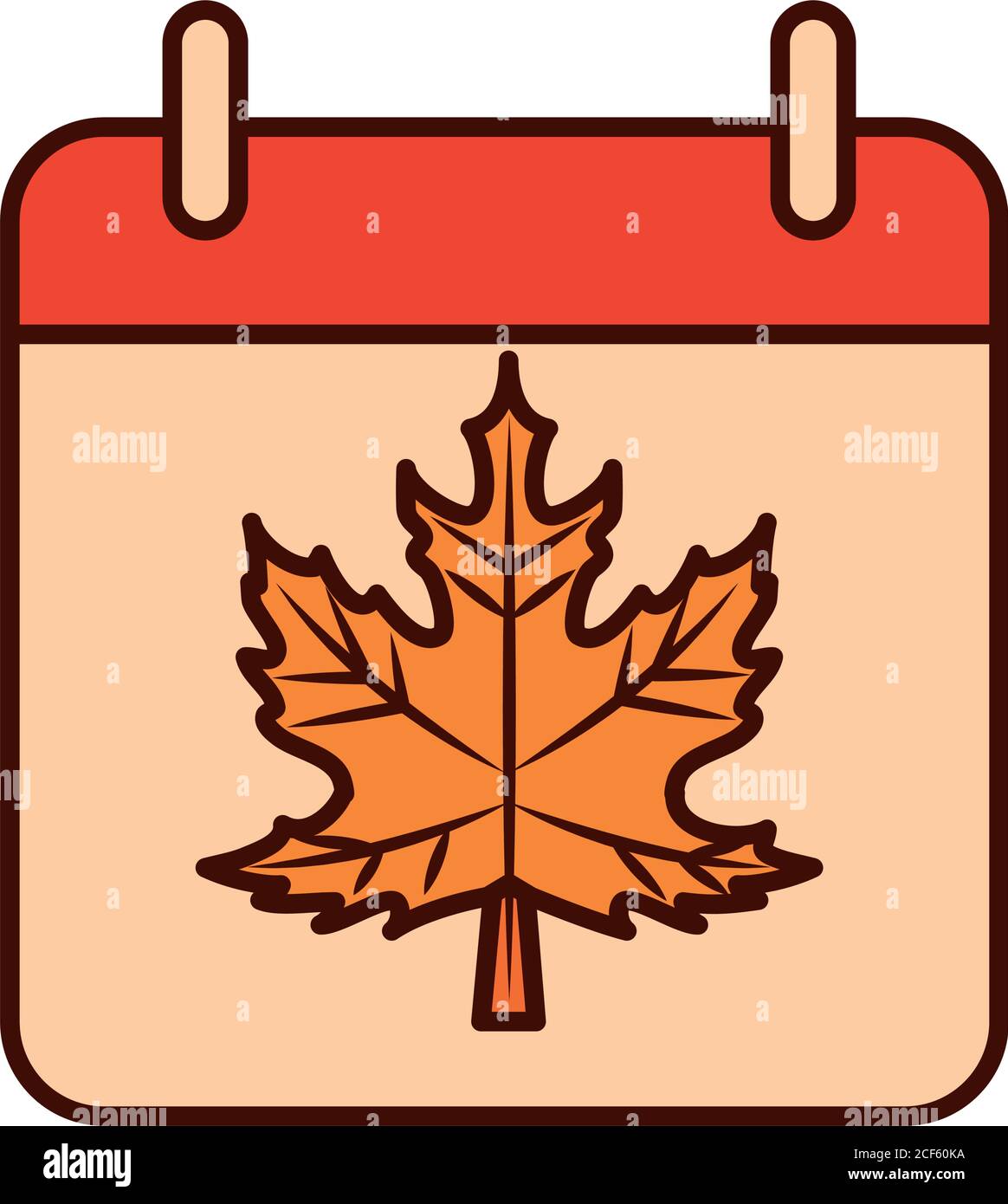 autumn calendar reminder season vector illustration line and fill icon ...