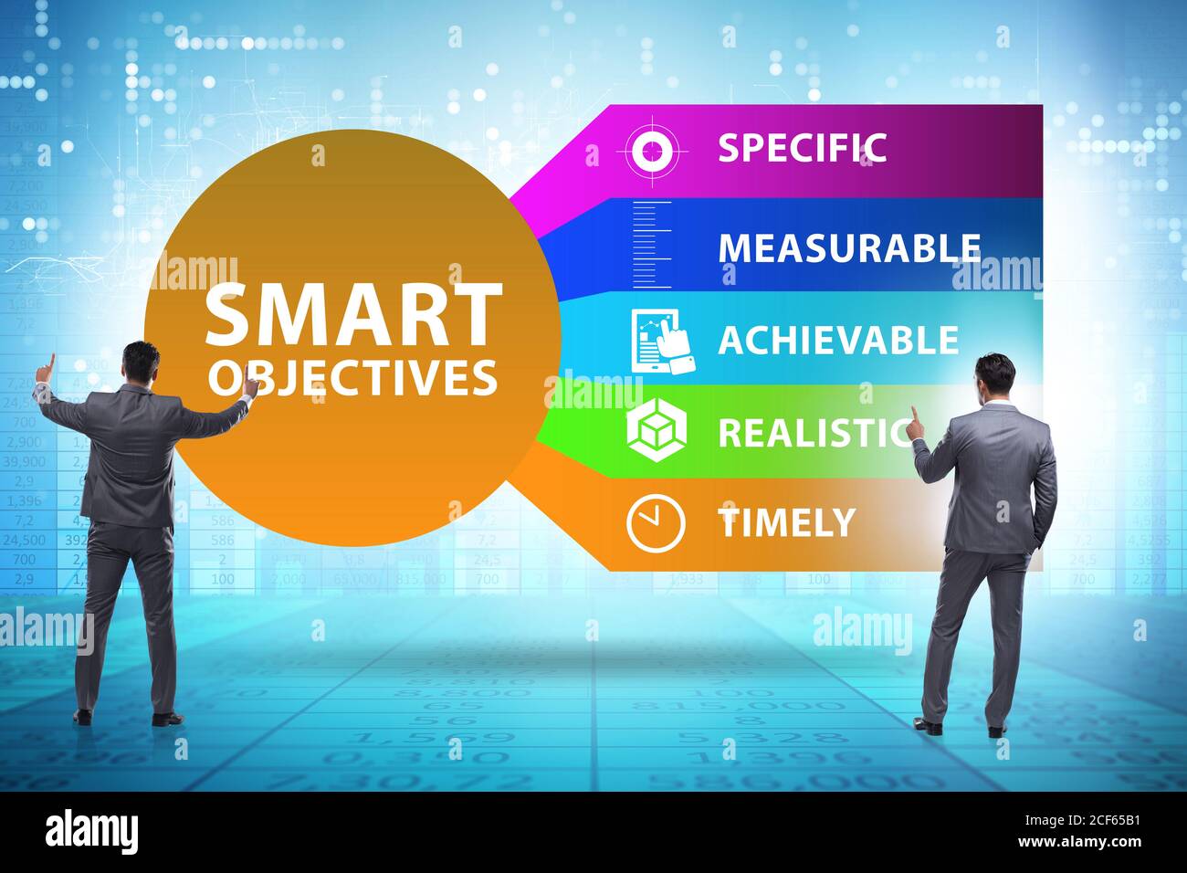 Concept of SMART objectives in the performance management Stock Photo ...