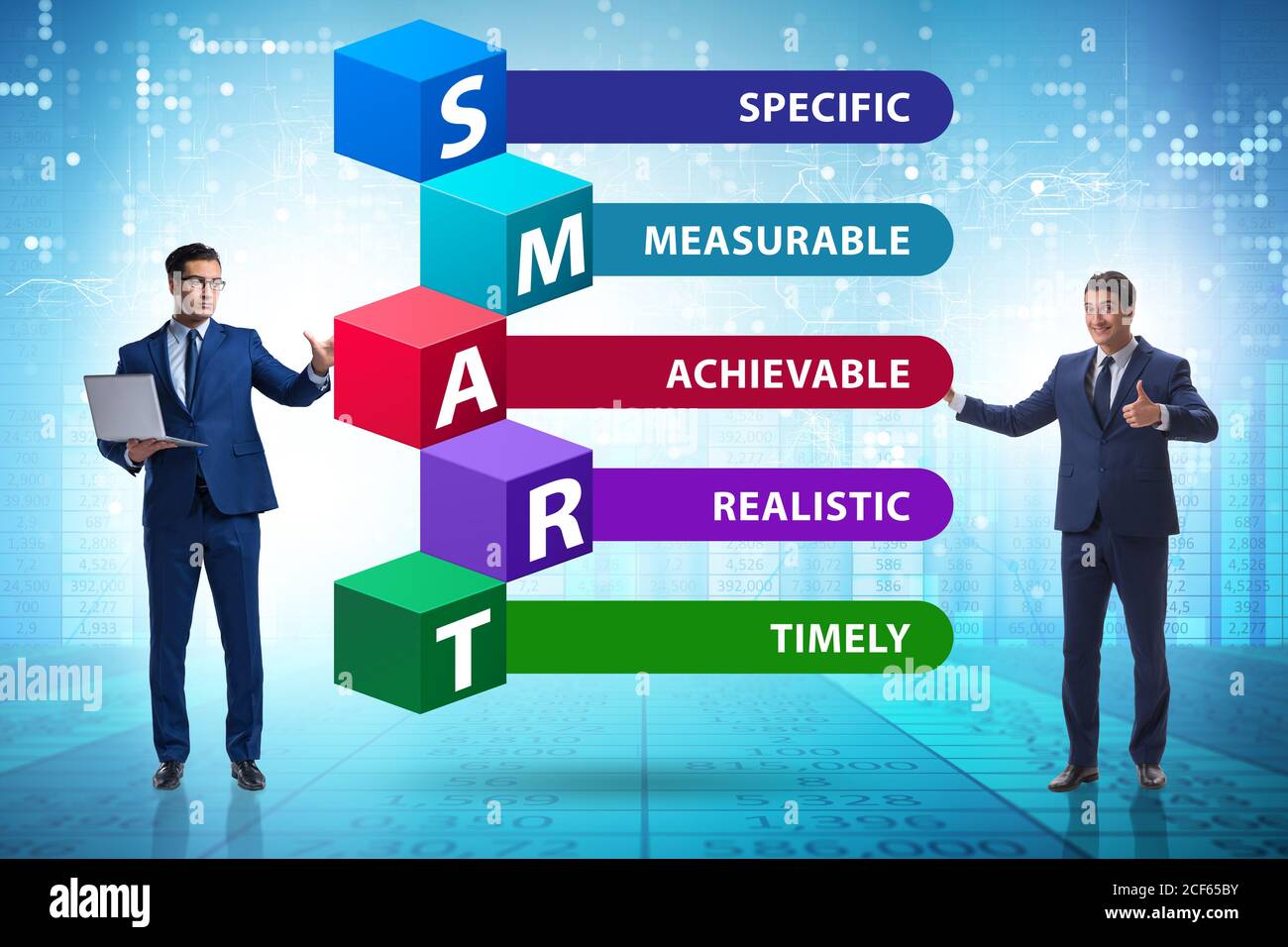 Concept of SMART objectives in the performance management Stock Photo ...