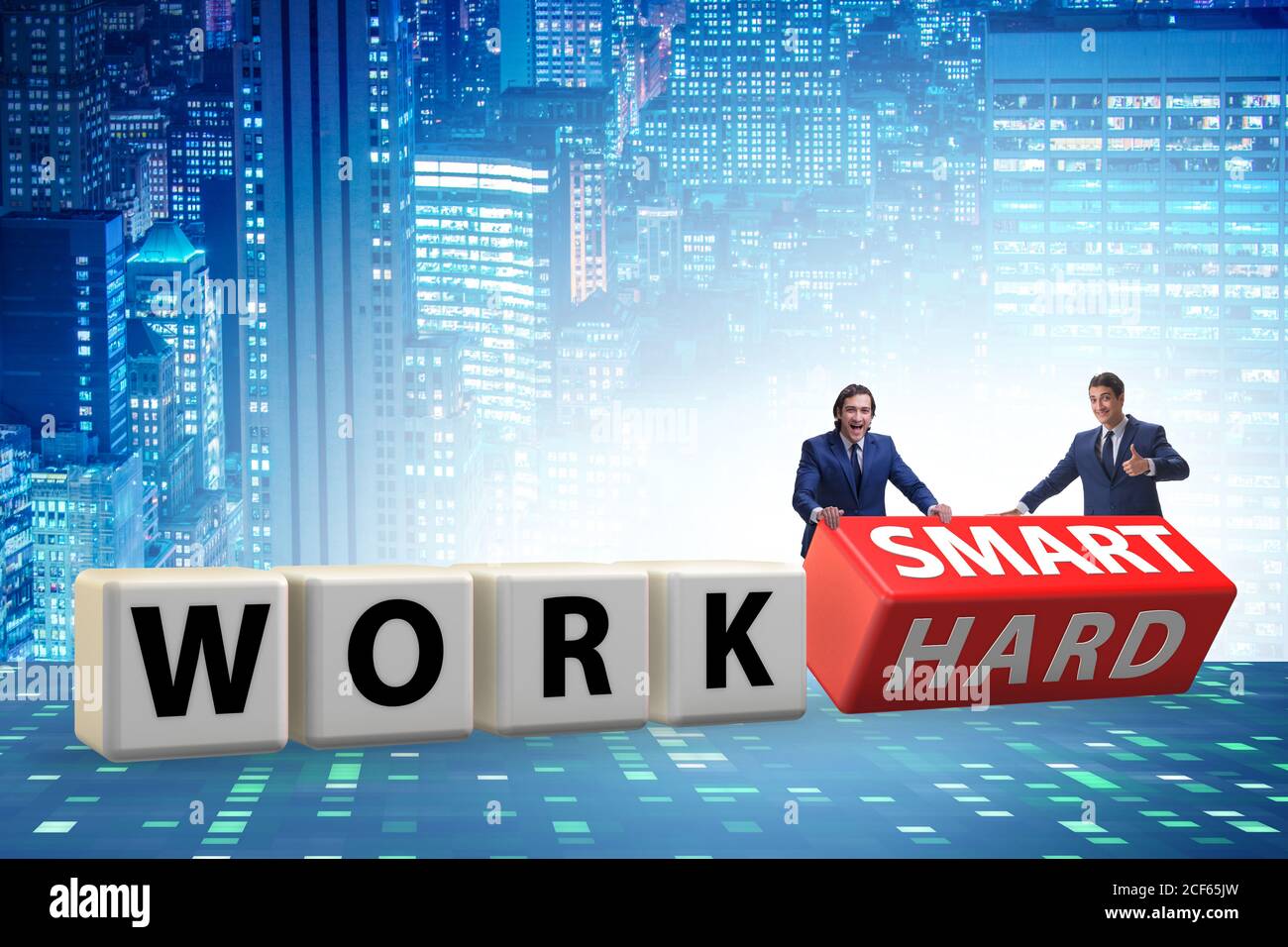 Concept of working smarter not harder Stock Photo - Alamy