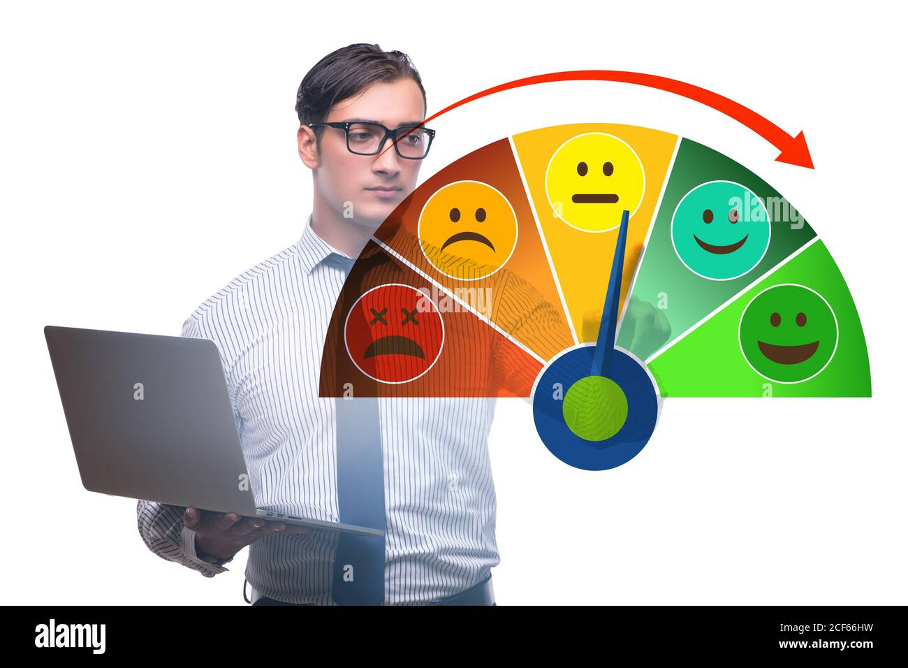 Concept of customer satisfaction with the meter Stock Photo - Alamy